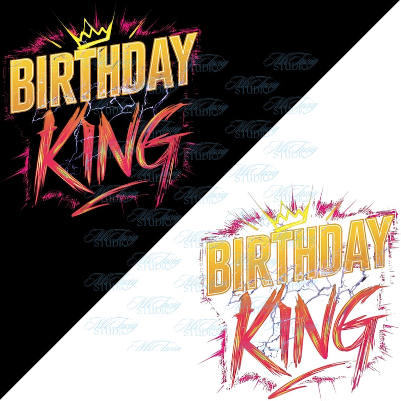 Birthday King PNG Clipart Bundle: Crown Design (digital Download) - Etsy
