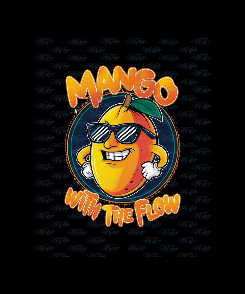 Go With the Flow Mango PNG: Motivational Self Love Quote (digital ...