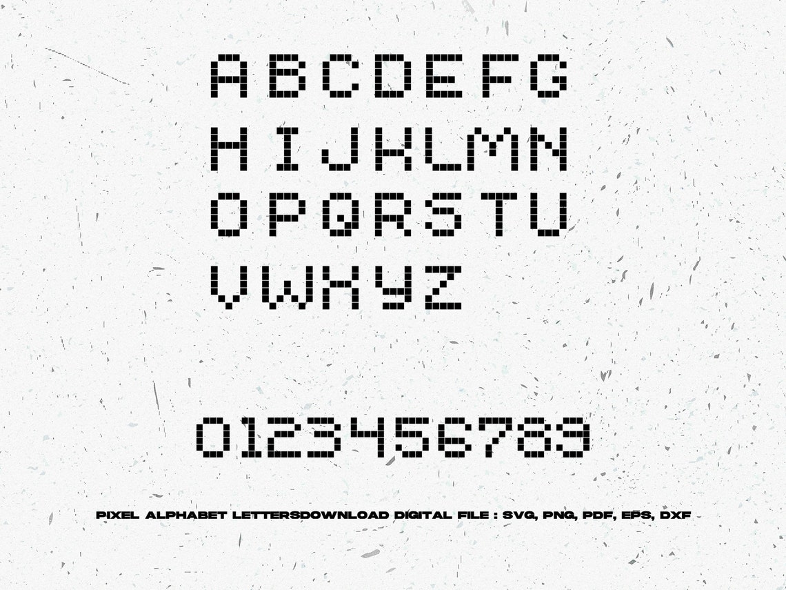 Letras del alfabeto de píxeles - Etsy México