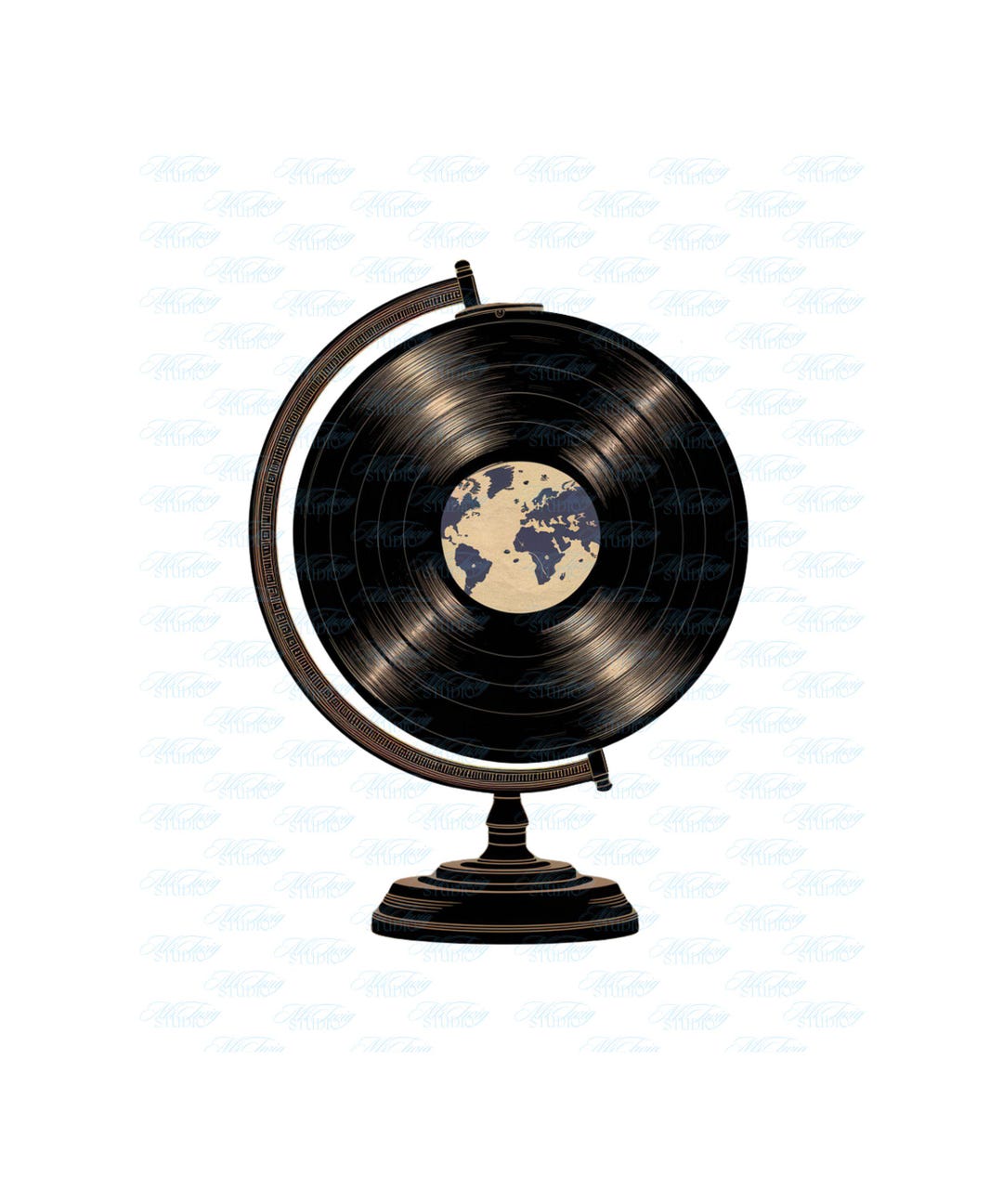 Vinyl Record Globe PNG: Music Lover Clipart (digital Download) - Etsy