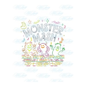 Vintage Monster Mash PNG, Halloween Monsters Digital Art for Crafts ...