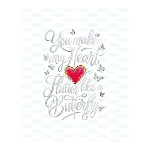 You Make My Heart Flutter PNG - Valentine's Day Sublimation Design ...