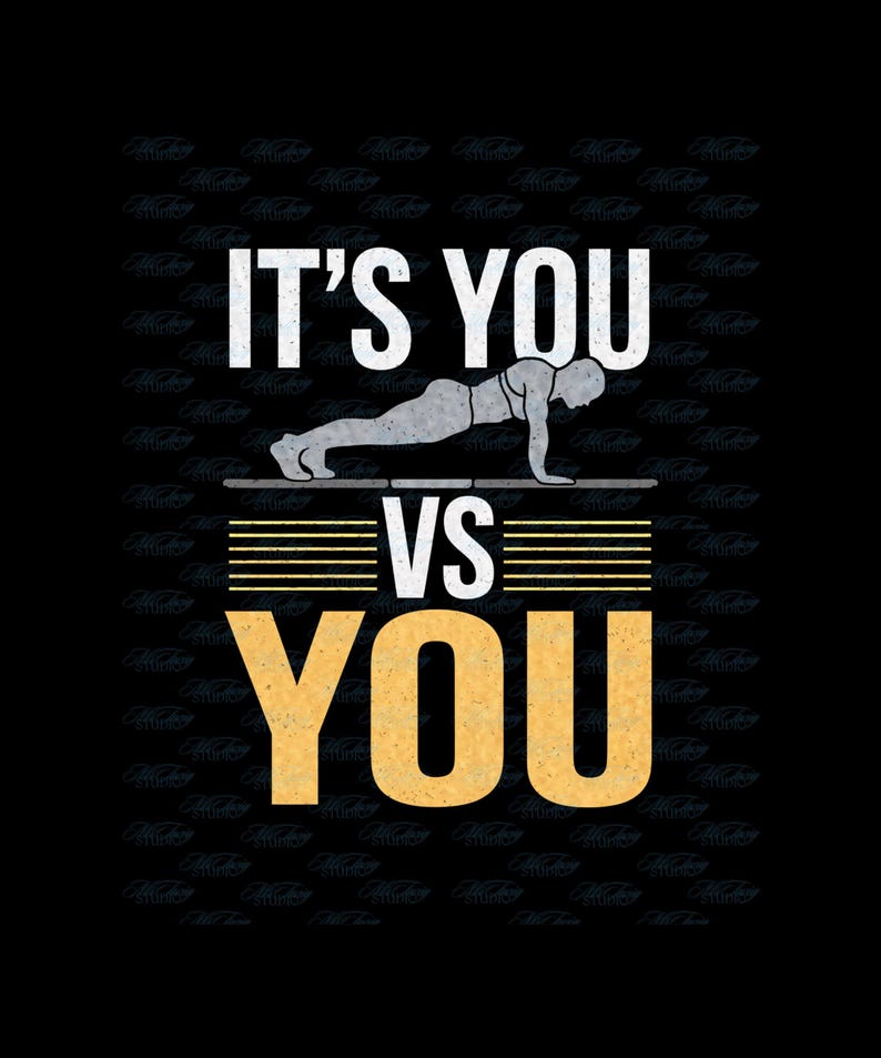 You Vs. You PNG: Workout Motivation, Gym T-shirt Design (digital ...