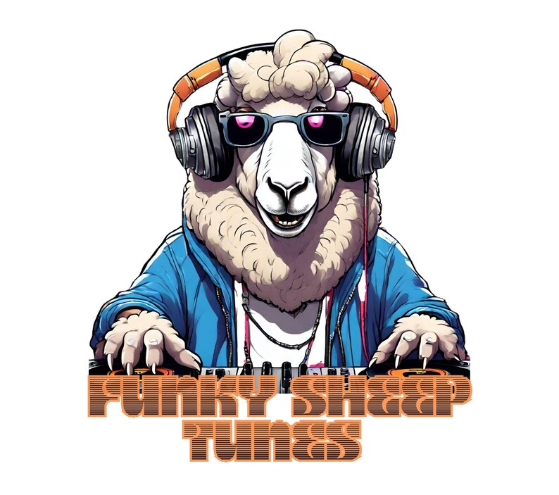 Funky Sheep Tunes Png,sheep is a DJ PNG Party Png Funny Png Instant ...