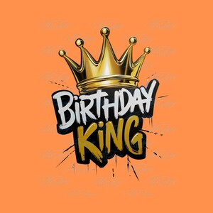 Birthday King PNG: Crown Graphic, Party Sublimation (digital Download ...