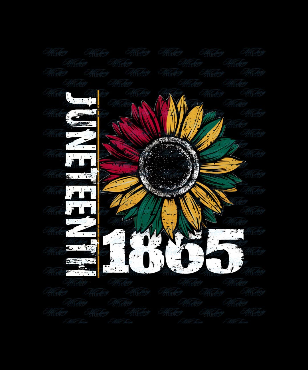 Juneteenth Sunflower PNG: Afrocentric Heart Design (digital Download ...