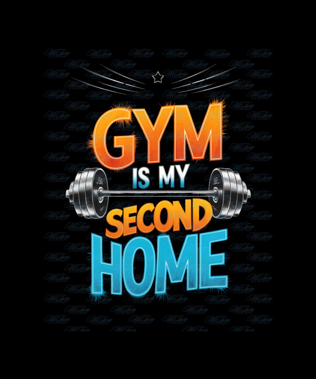 Gym is My Happy Place PNG: Fitness Sublimation Design (digital Download ...