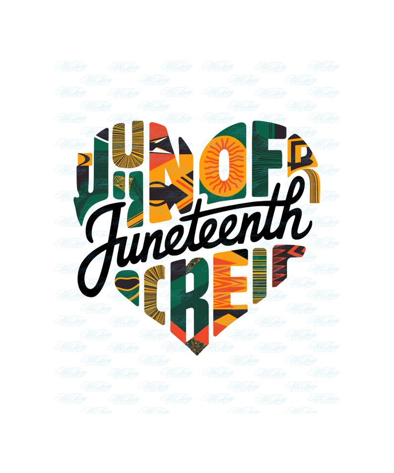 Juneteenth PNG - 1865 Black History Freedom Heart Sublimation Design ...