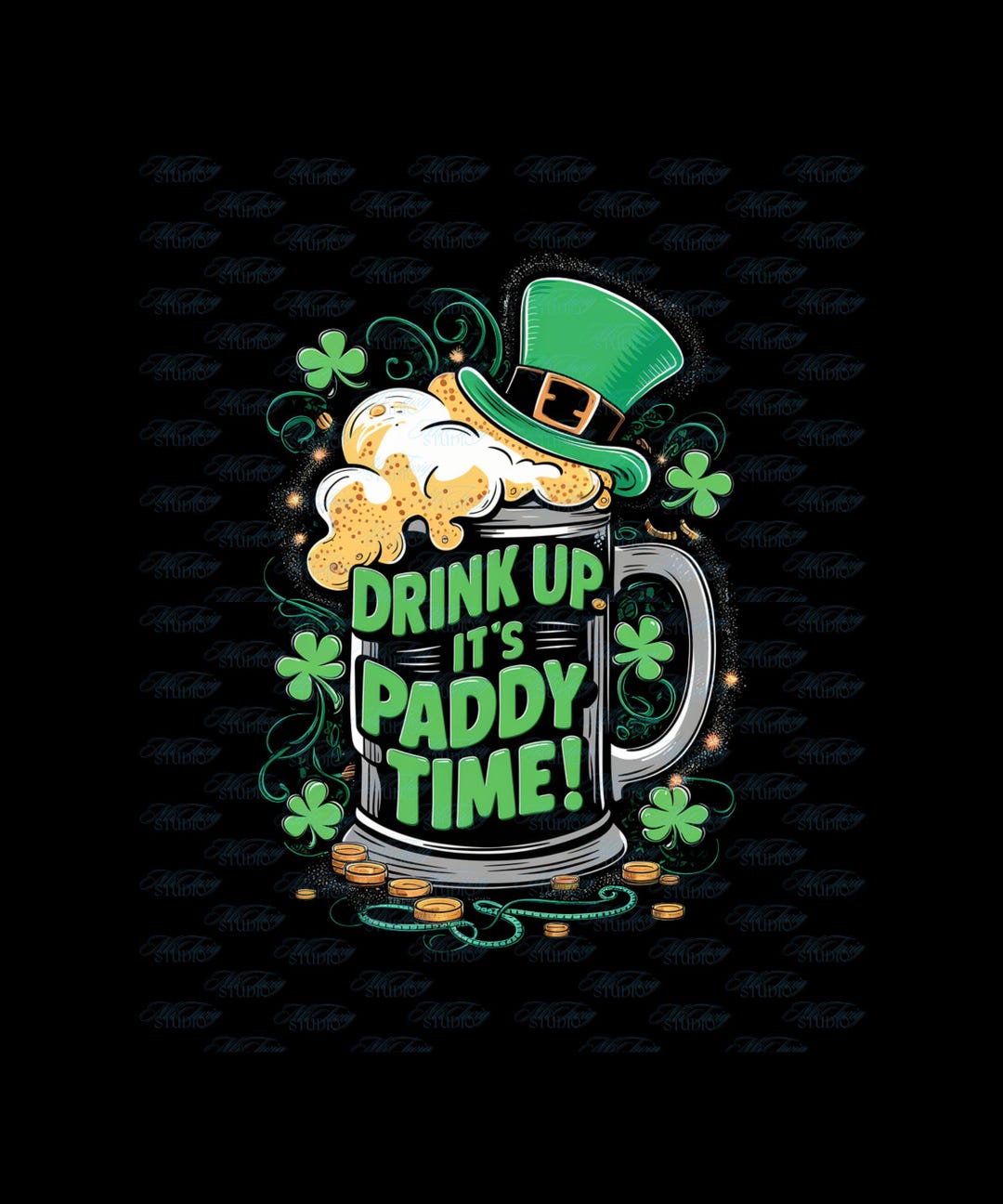 Drink up It's Paddy Time PNG - Shamrock Cocktail Club Designs, St ...