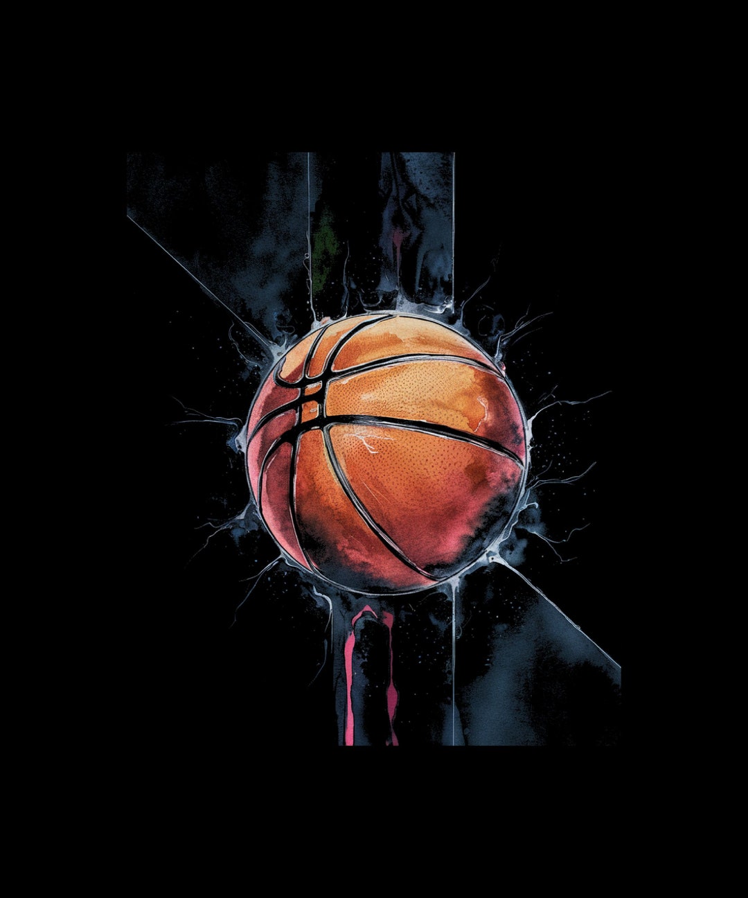 Watercolor Basketball PNG: Sports Fan Graphic (digital Download) - Etsy