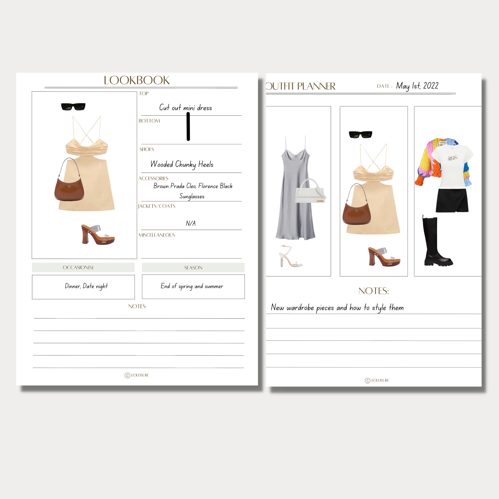 Wardrobe Planner Templates | Printable PDF Templates | Weekly Planning ...
