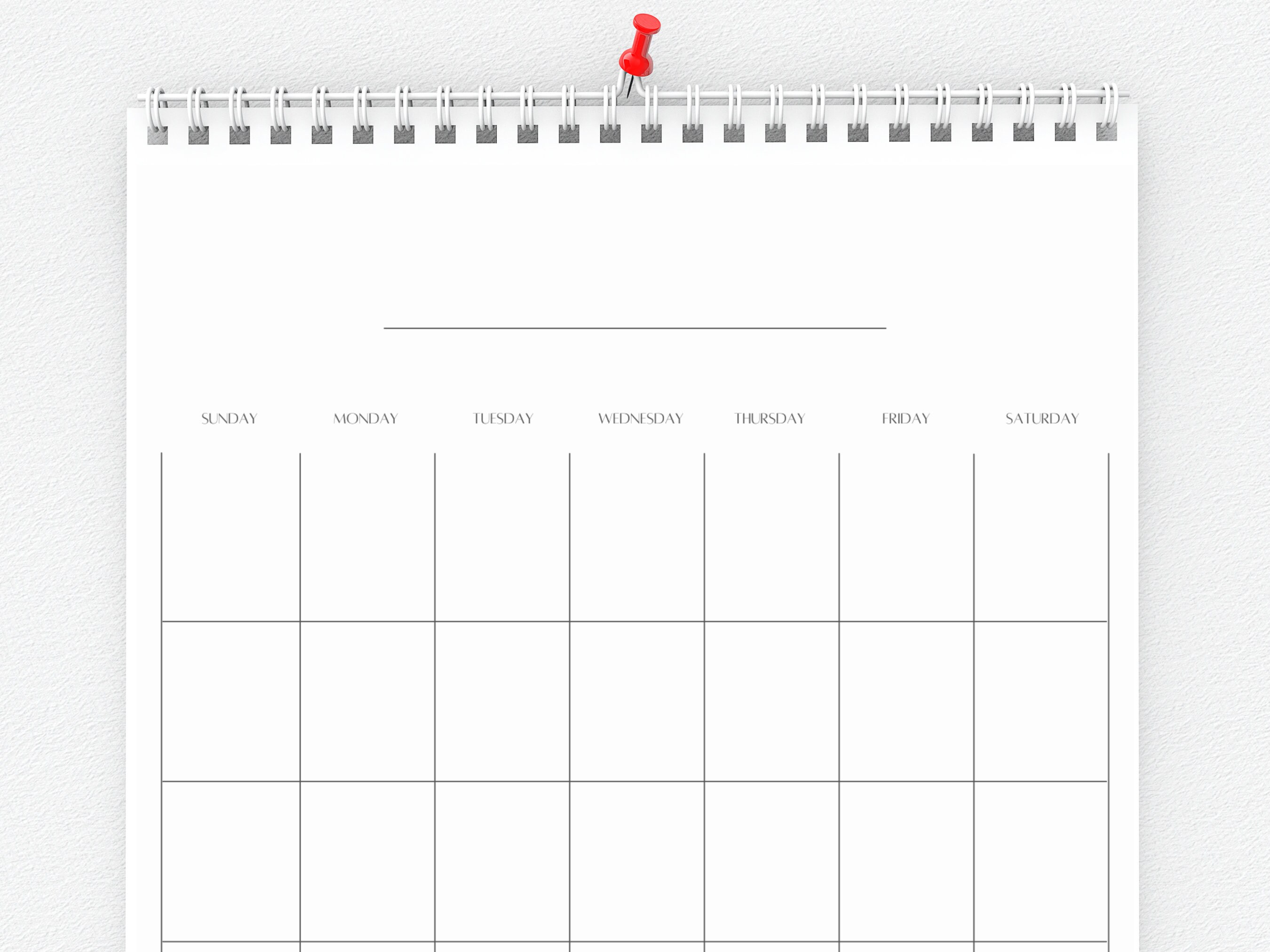 Blank Calendar Page | Printable Monthly Calendar | Monthly Planner ...