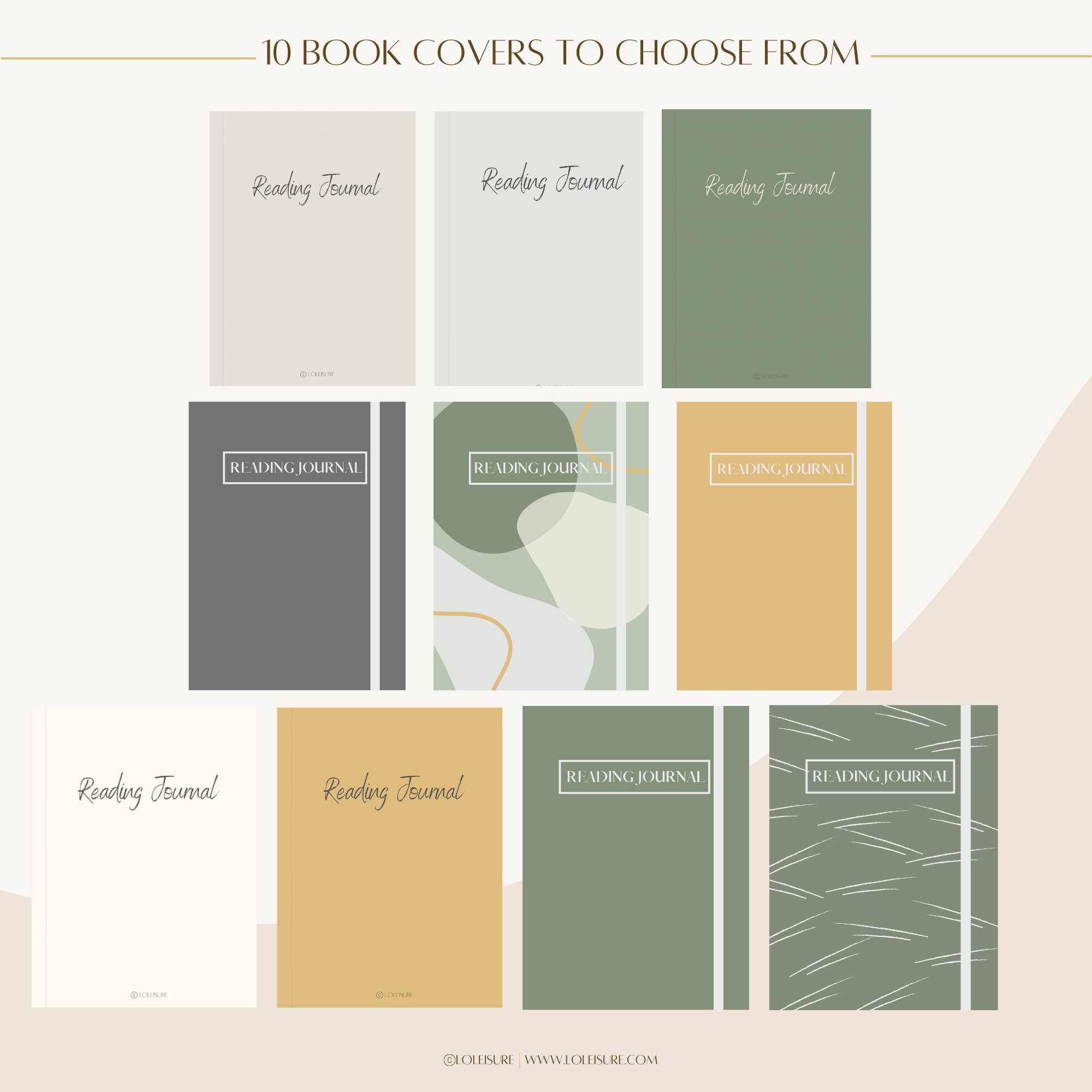 Digital Reading Journal Monthly Reading Tracker Hyperlinked Book ...