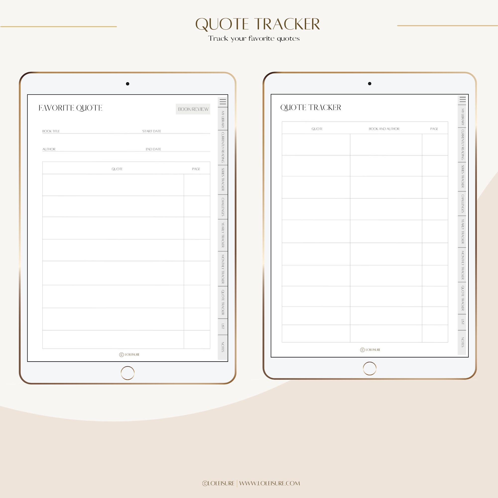 Digital Reading Journal Monthly Reading Tracker Hyperlinked Book ...