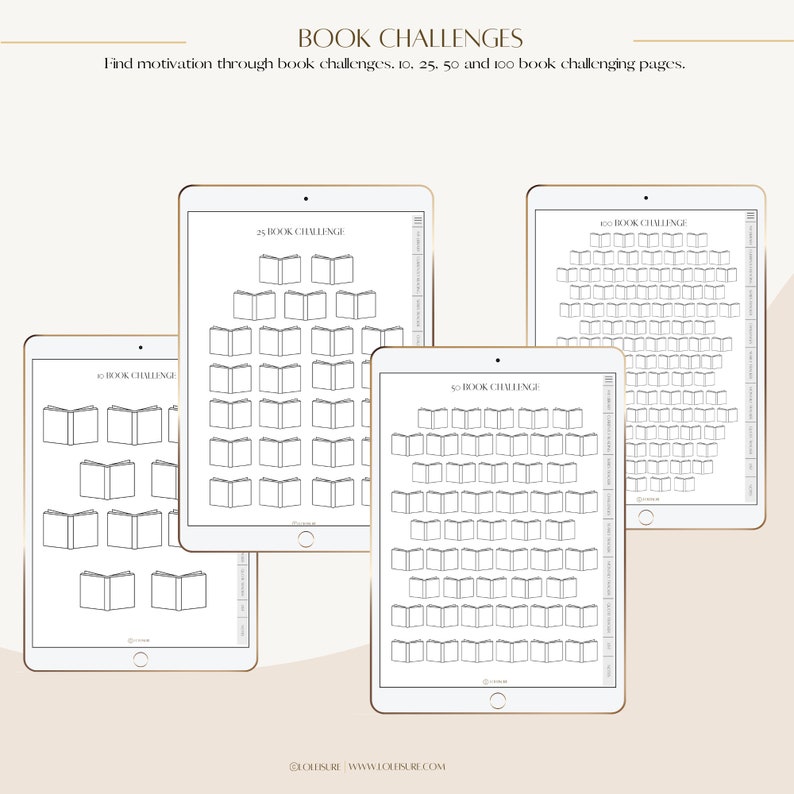 Digital Reading Journal Monthly Reading Tracker Hyperlinked Book ...