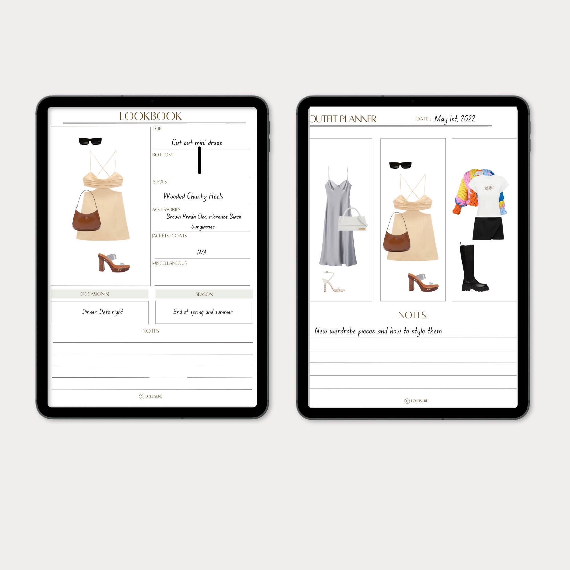 BUNDLE Wardrobe Planner Templates | Printable PDF Templates | Weekly ...