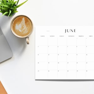 Minimalist Calendar 2023 Calendar Printable 2023 Monthly Planner A4, A3 ...