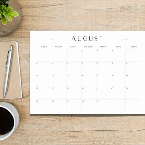 Minimalist Calendar 2023 Calendar Printable 2023 Monthly Planner A4, A3 ...