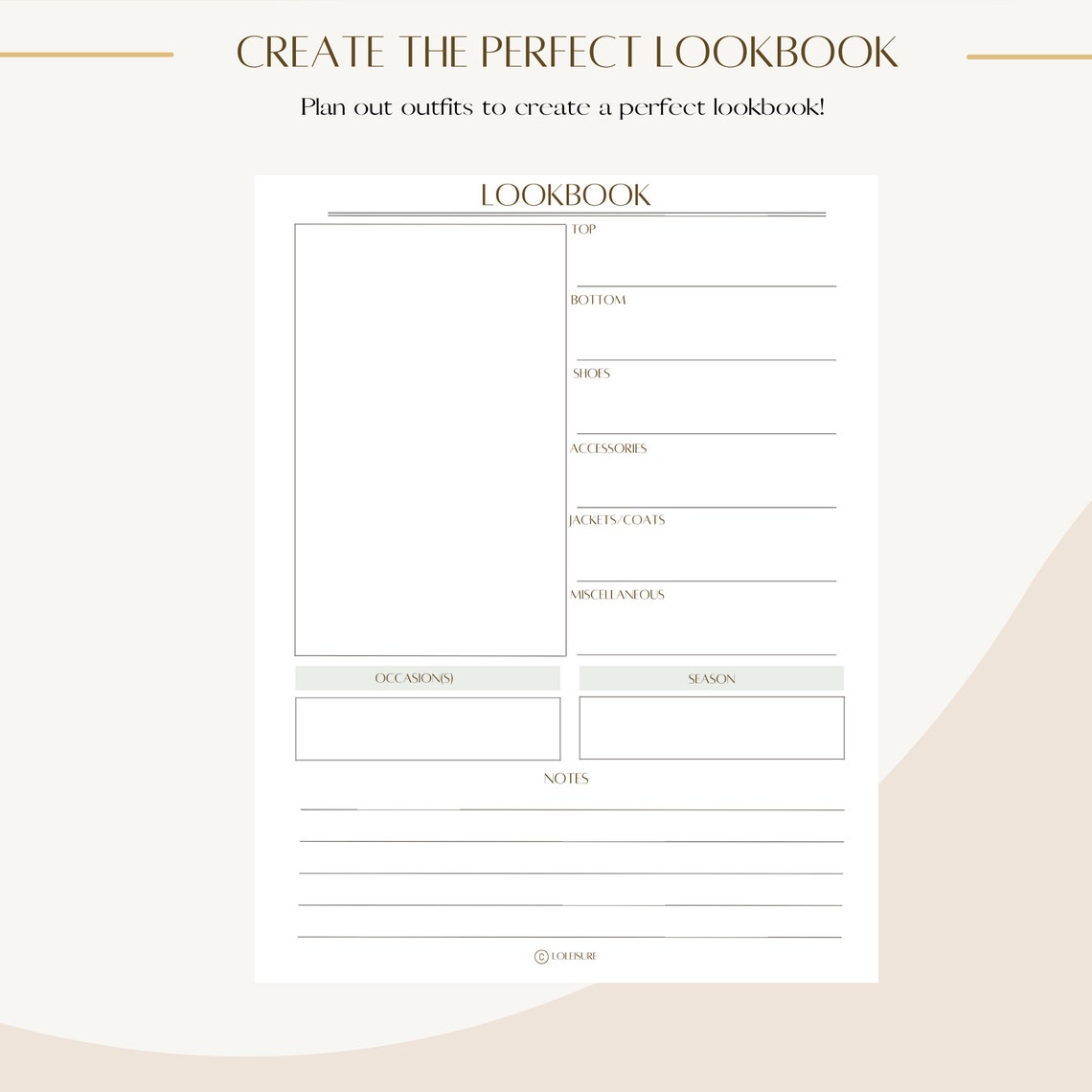 BUNDLE Wardrobe Planner Templates | Printable PDF Templates | Weekly ...