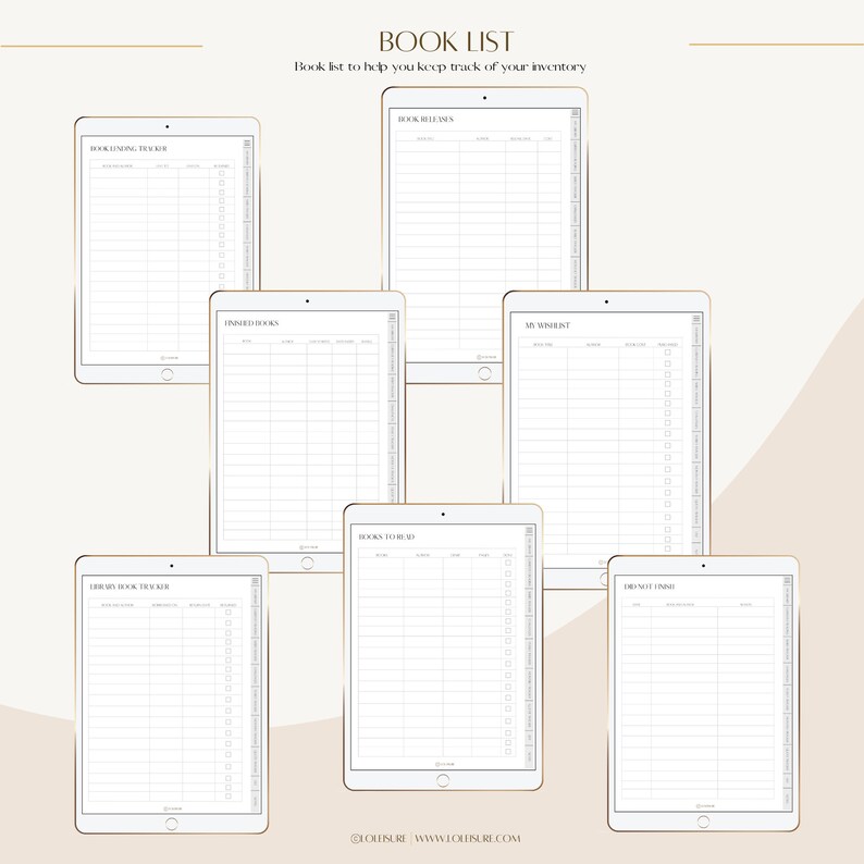 Digital Reading Journal Monthly Reading Tracker Hyperlinked Book ...