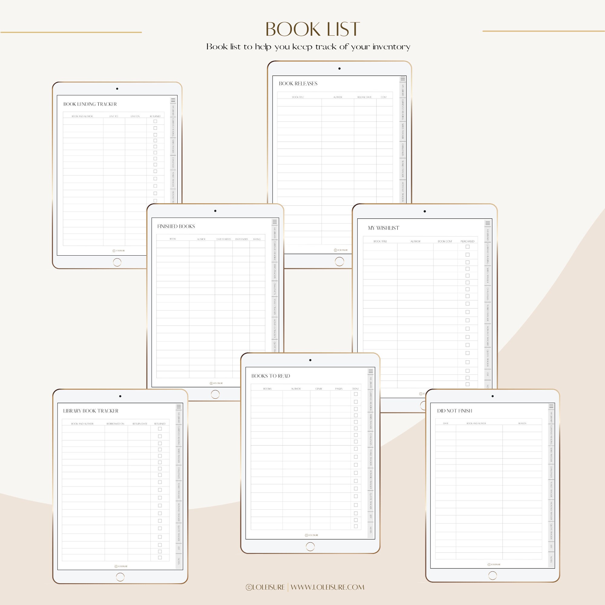 Digital Reading Journal Monthly Reading Tracker Hyperlinked Book ...