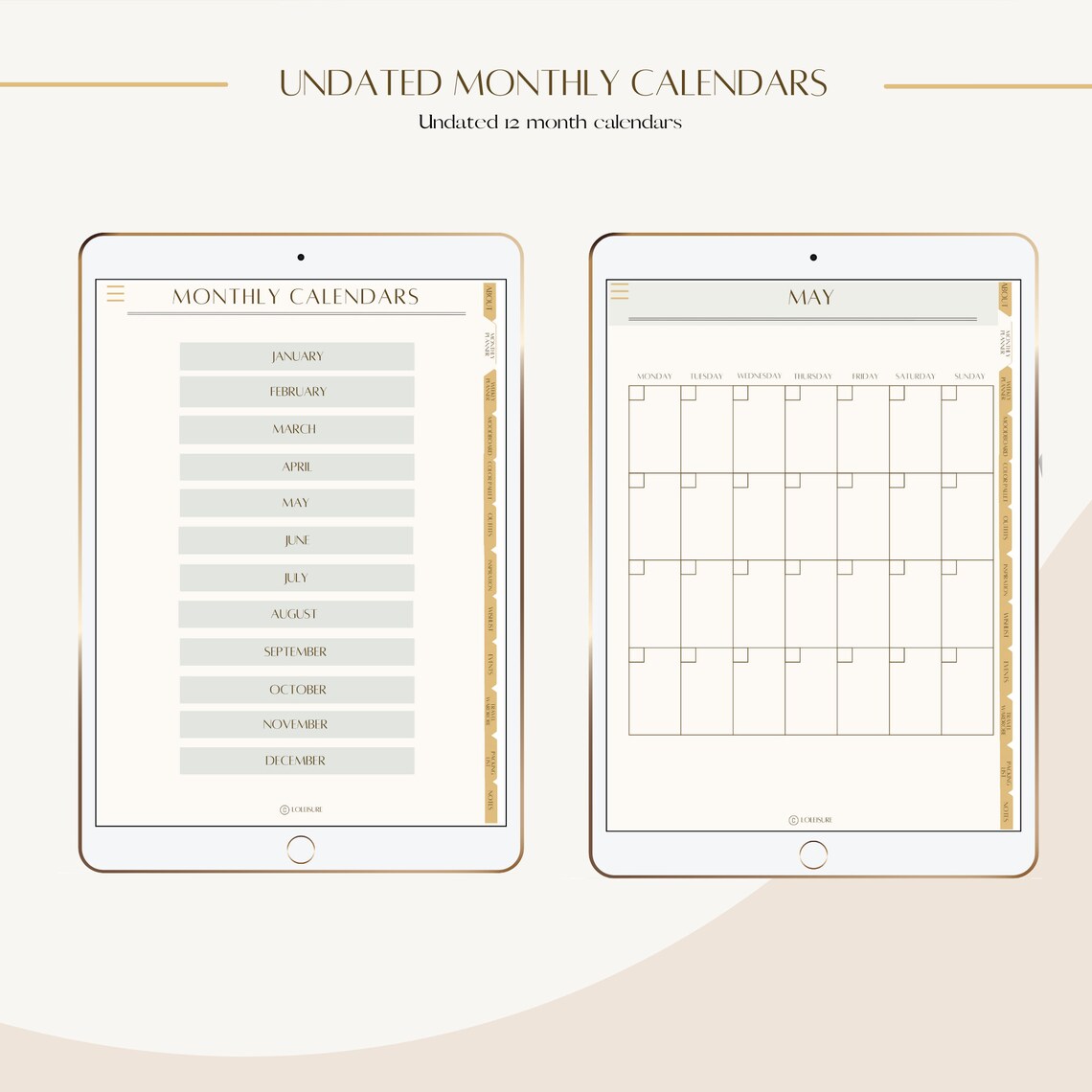 Digital Wardrobe Journal | Monthly/weekly Calendar | Event/vacation ...