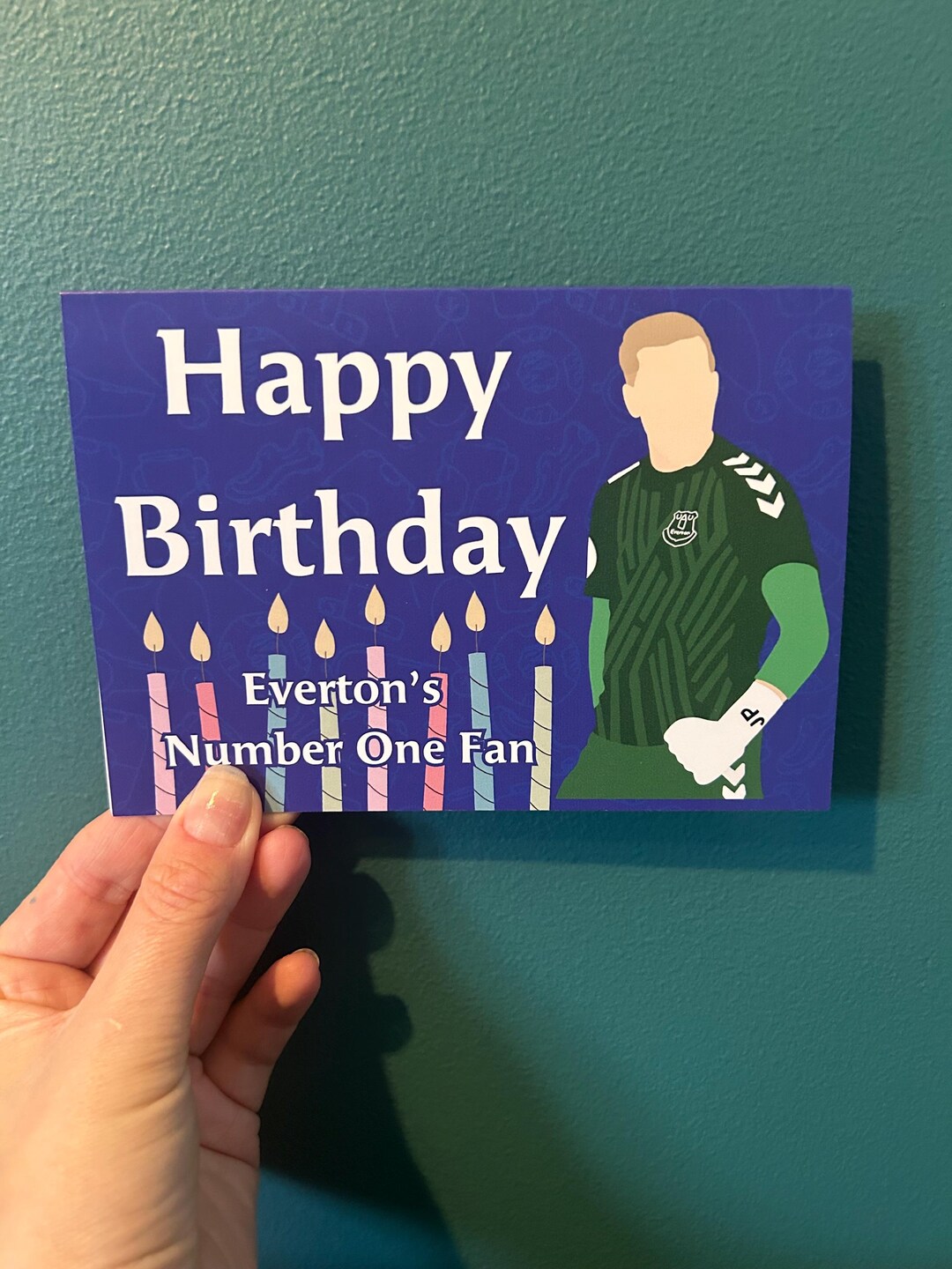 Pickford Everton Birthday Card Jordan Pickford Football England Fan EFC ...