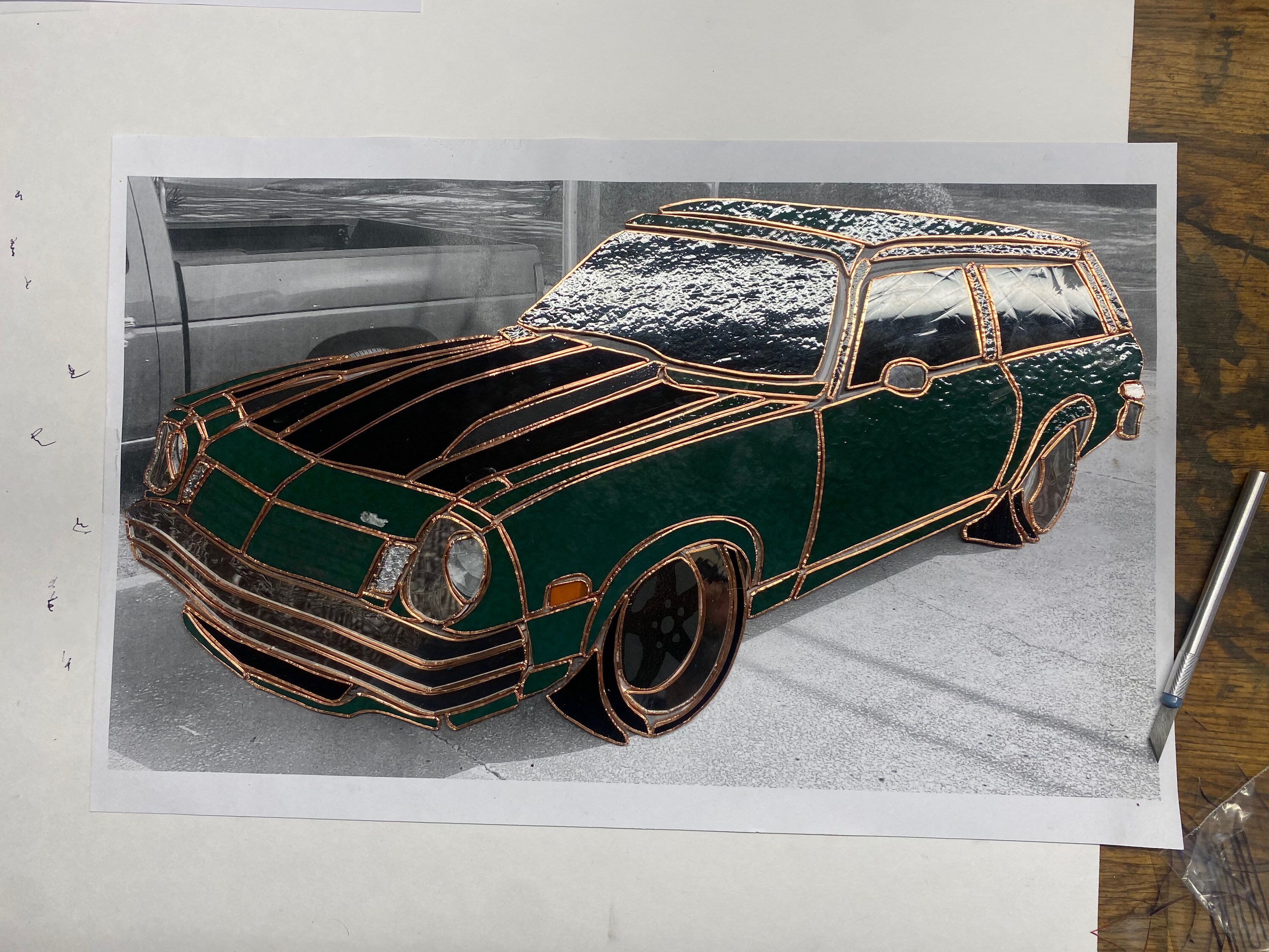 Custom Car Stained Glass Panel - Etsy