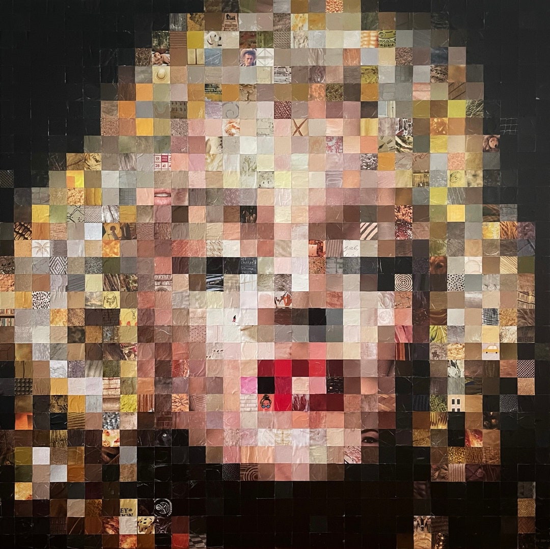 Custom Made Pixelated Collage Art - Etsy
