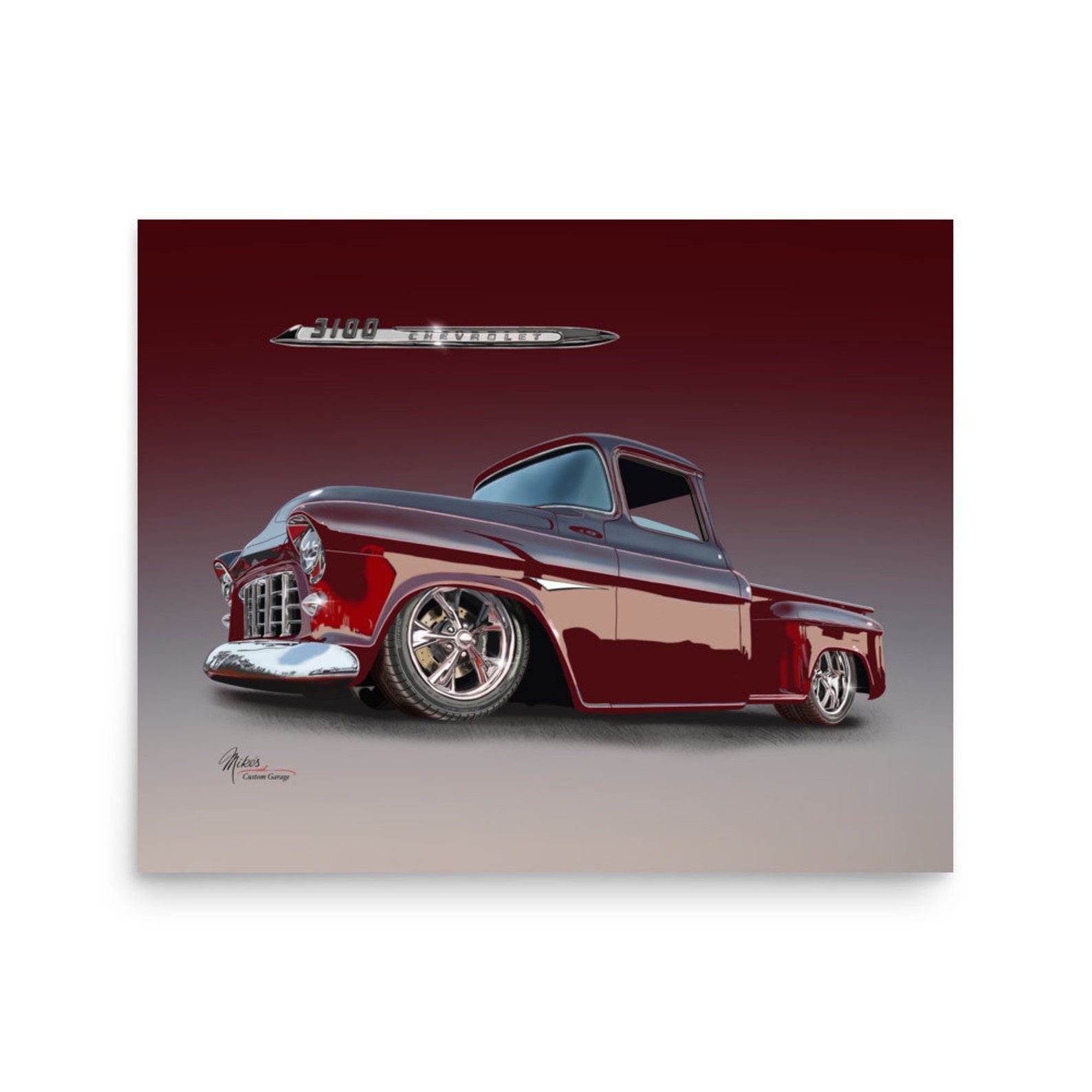 55 Chevy Truck Print - Etsy
