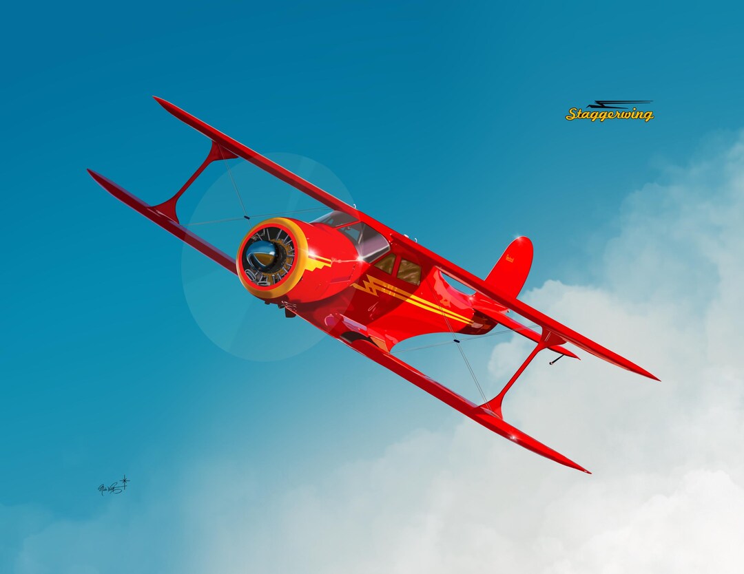 Beechcraft Staggerwing (digital Download Only) - Etsy
