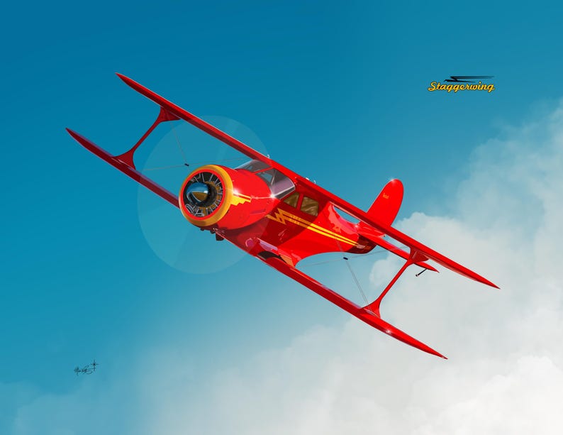 Beechcraft Staggerwing (digital Download Only) - Etsy