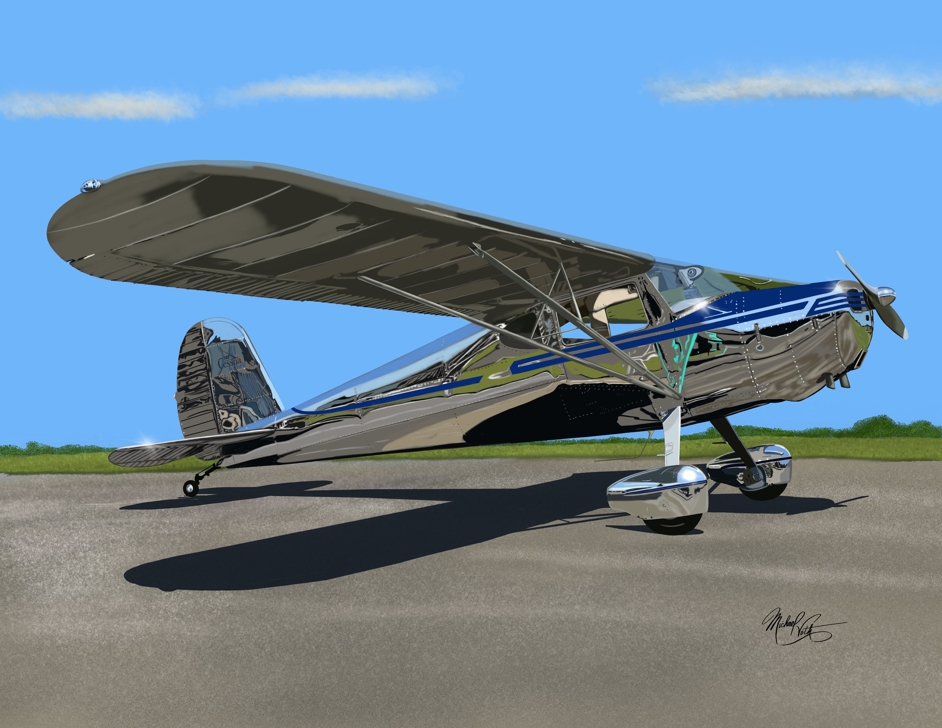 Cessna 140 Model Airplane Kit