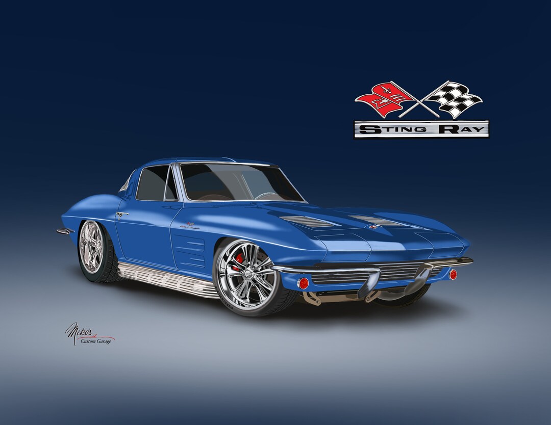 1963 Split Window Corvette (digital Download Only) - Etsy
