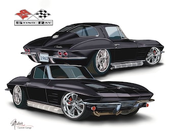 Split Window Corvette Svg - Etsy