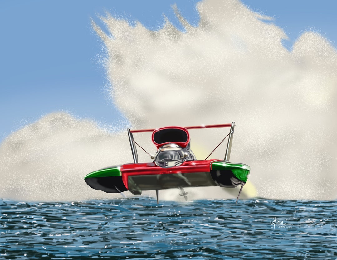 Hydroplane Race Boat digital Download Only - Etsy