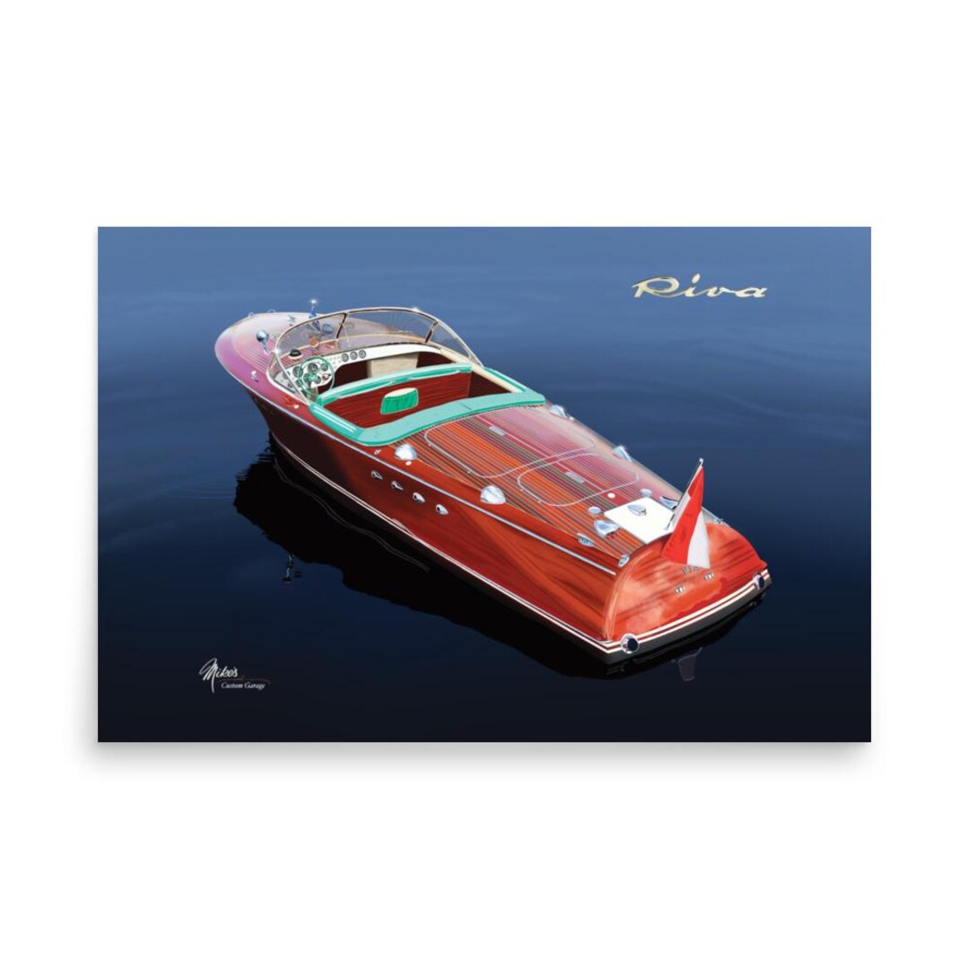 Vintage Riva Boat (poster Print) - Etsy