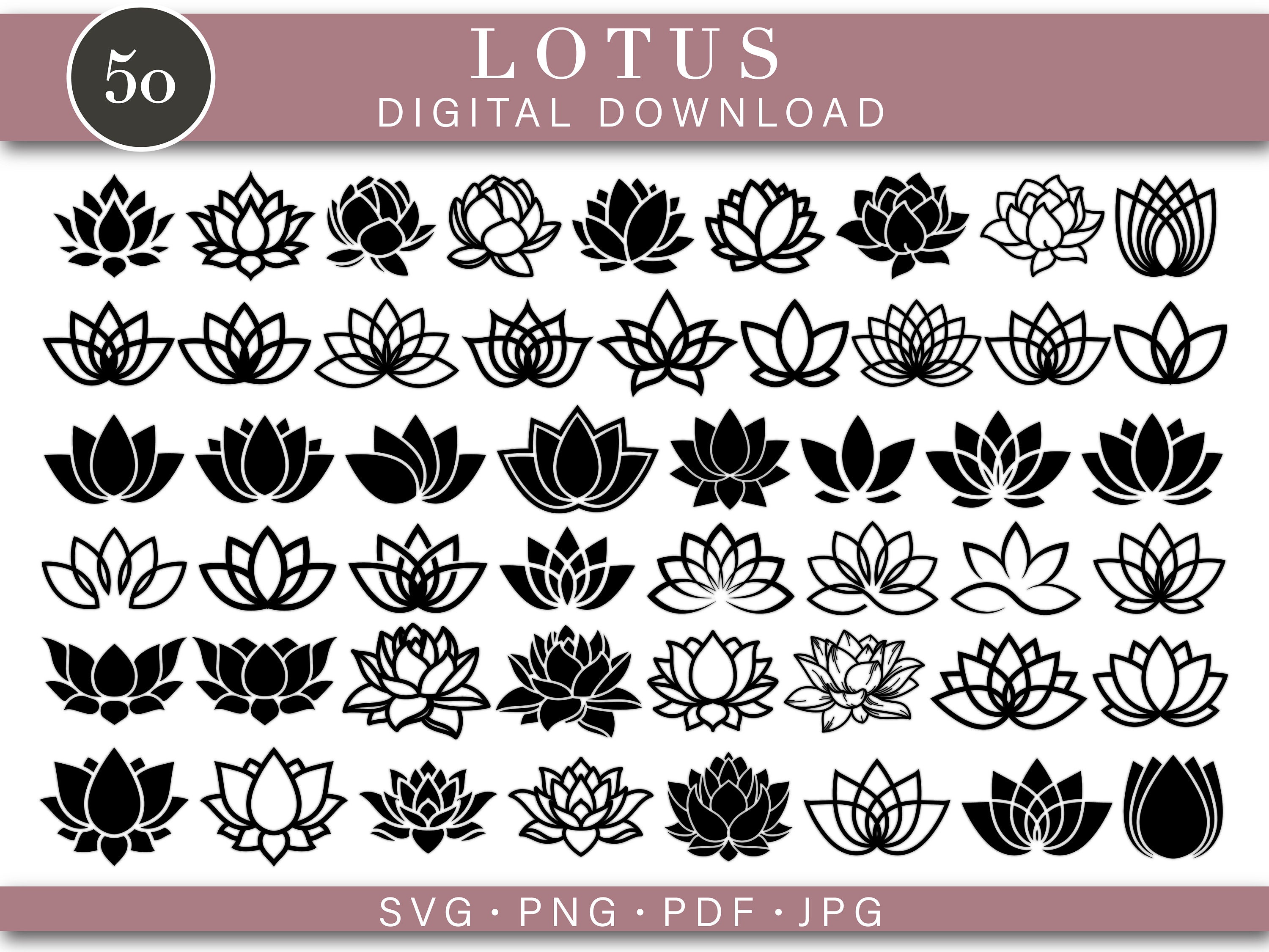 Lotus SVG Bundle Lotus Flower SVG Lotus Silhouette Lotus - Etsy Lotus SVG Bundle Lotus Flower SVG Lotus Silhouette Lotus - Etsy