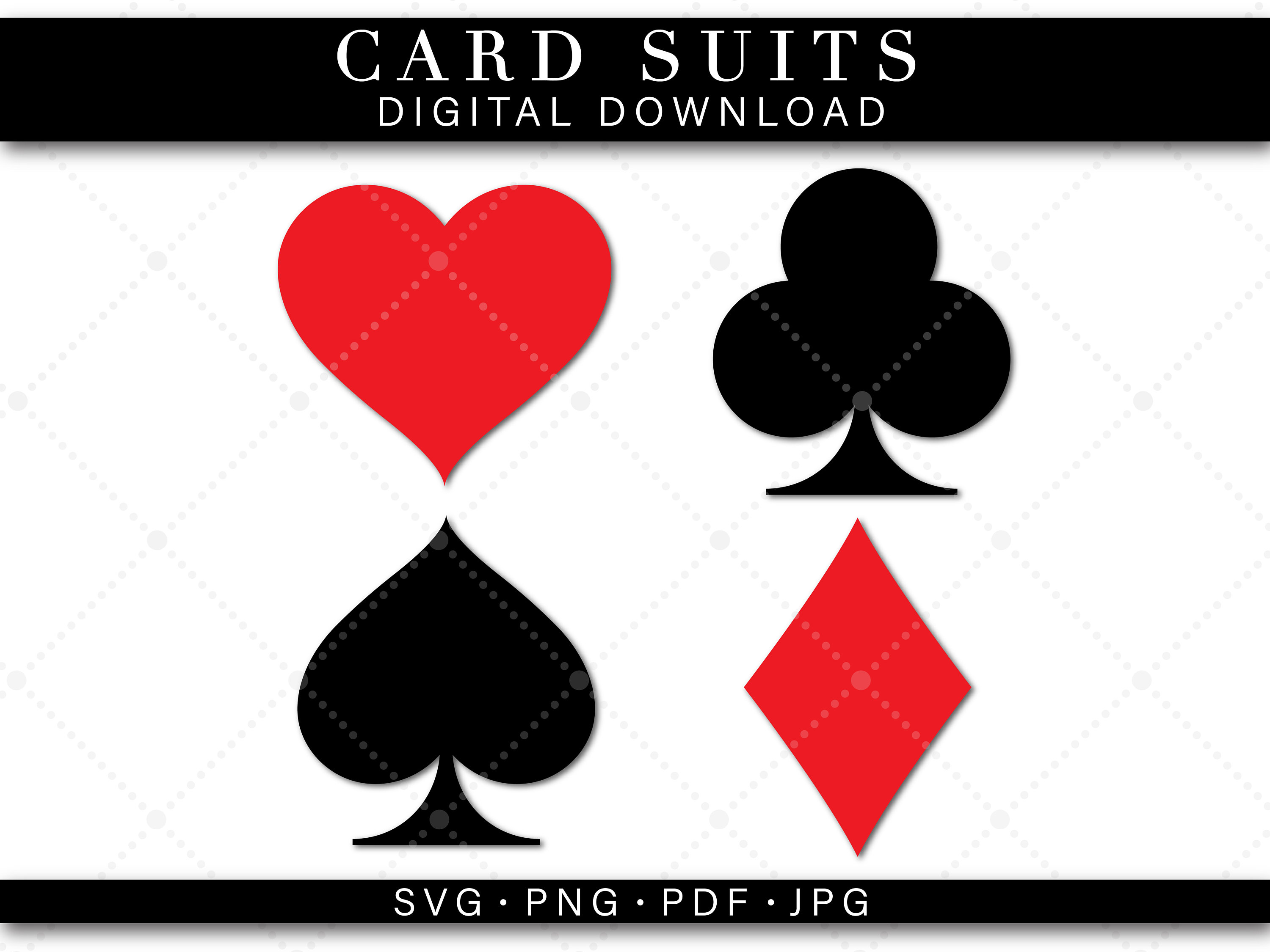 Playing Card Suits SVG Playing Card Symbols SVG Card Suits Cut File ...