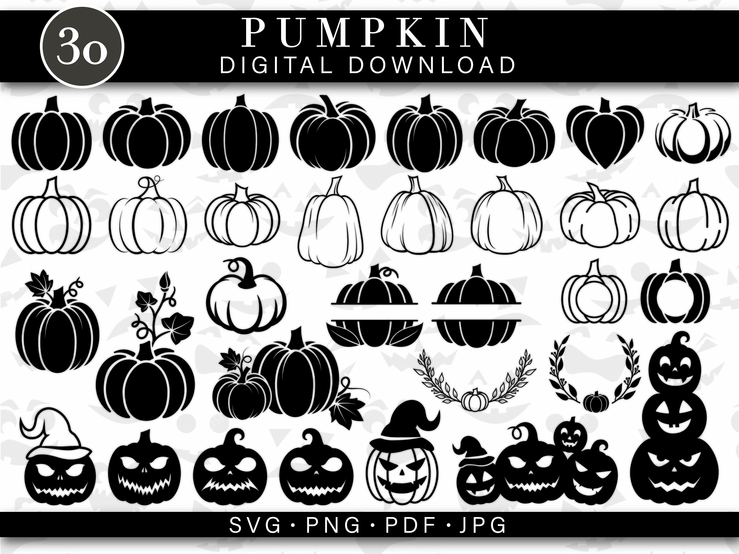 Pumpkin SVG Bundle Pumpkin Clipart Pumpkin Vector Pumpkin - Etsy