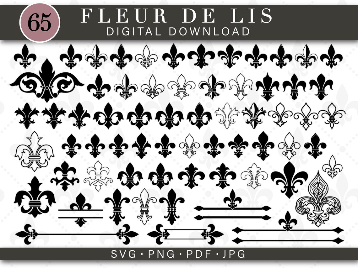 Fleur De Lis SVG Fleur De Lis Bundle Fleur De Lis Clipart Fleur De Lis ...