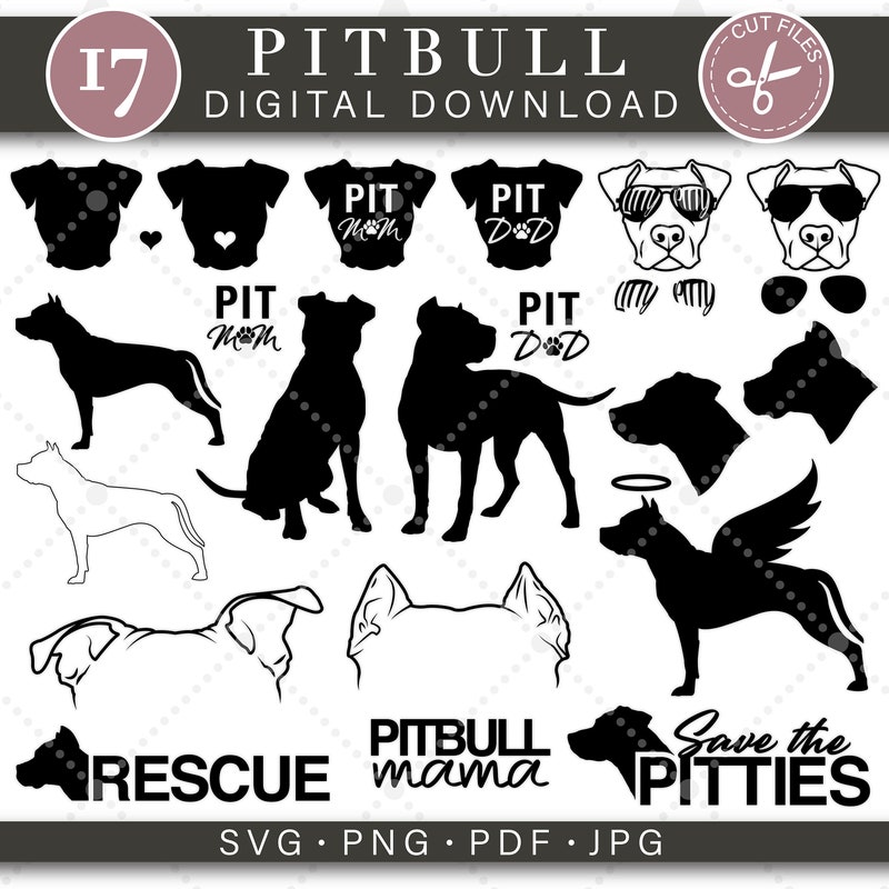 Pit Bull Svg - Etsy