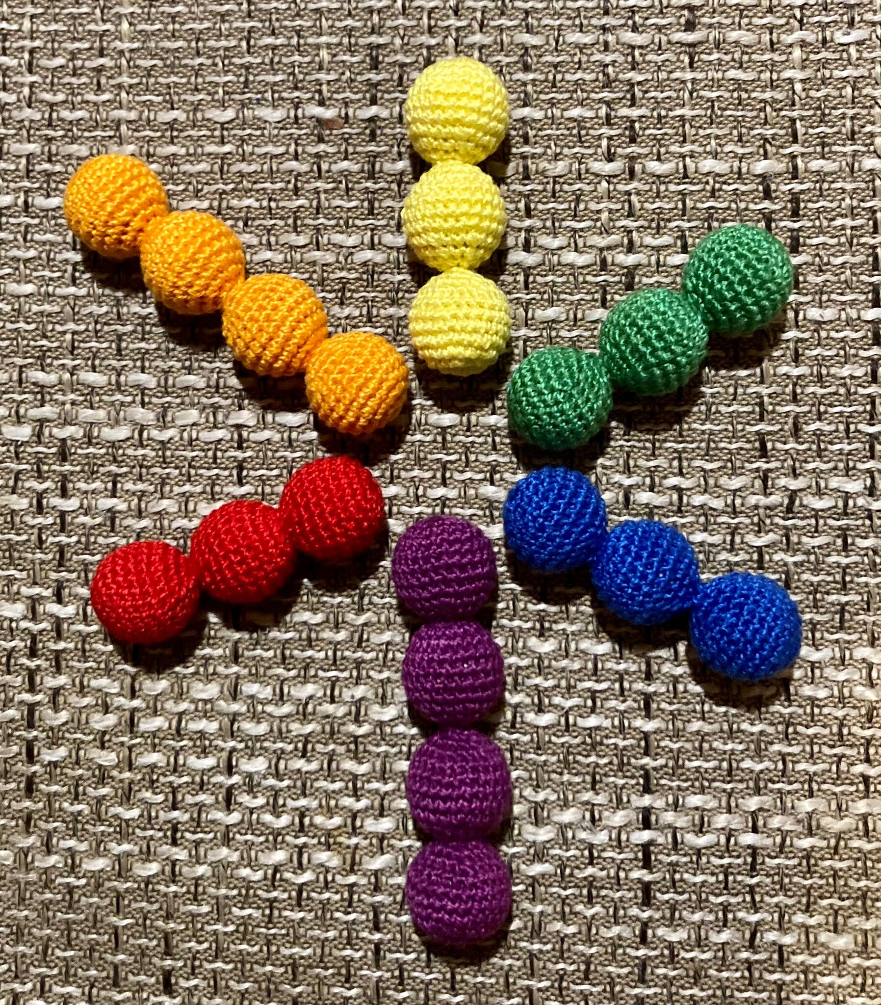Montessori Inspired Crochet Rainbow Developmental Toys for Kids Ball ...
