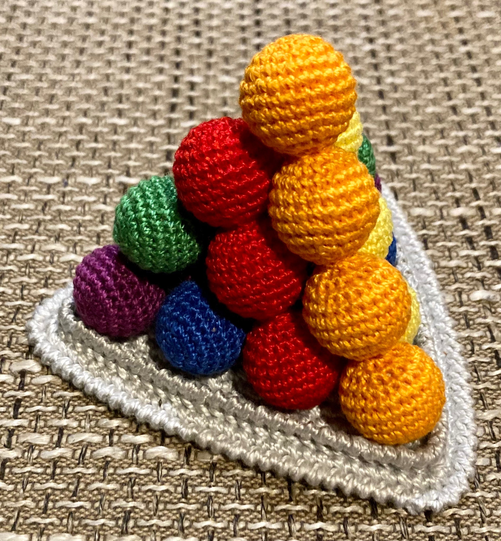 Montessori Inspired Crochet Rainbow Developmental Toys for Kids Ball ...