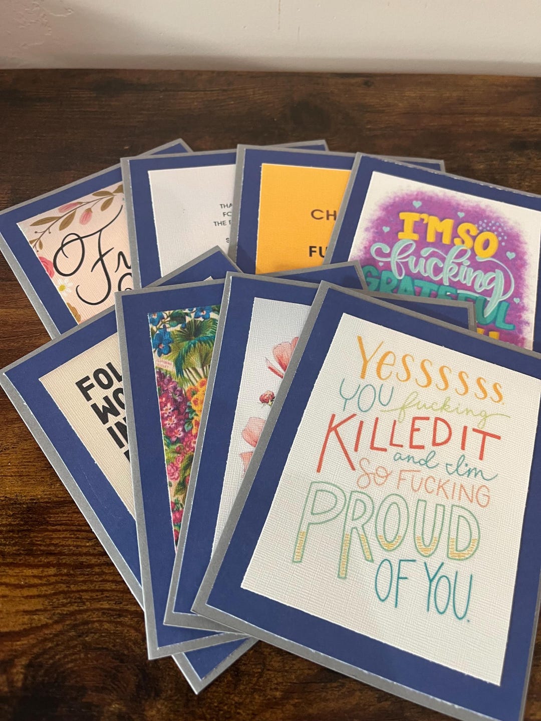 Cuss Cards 8 Assorted Cards - Etsy