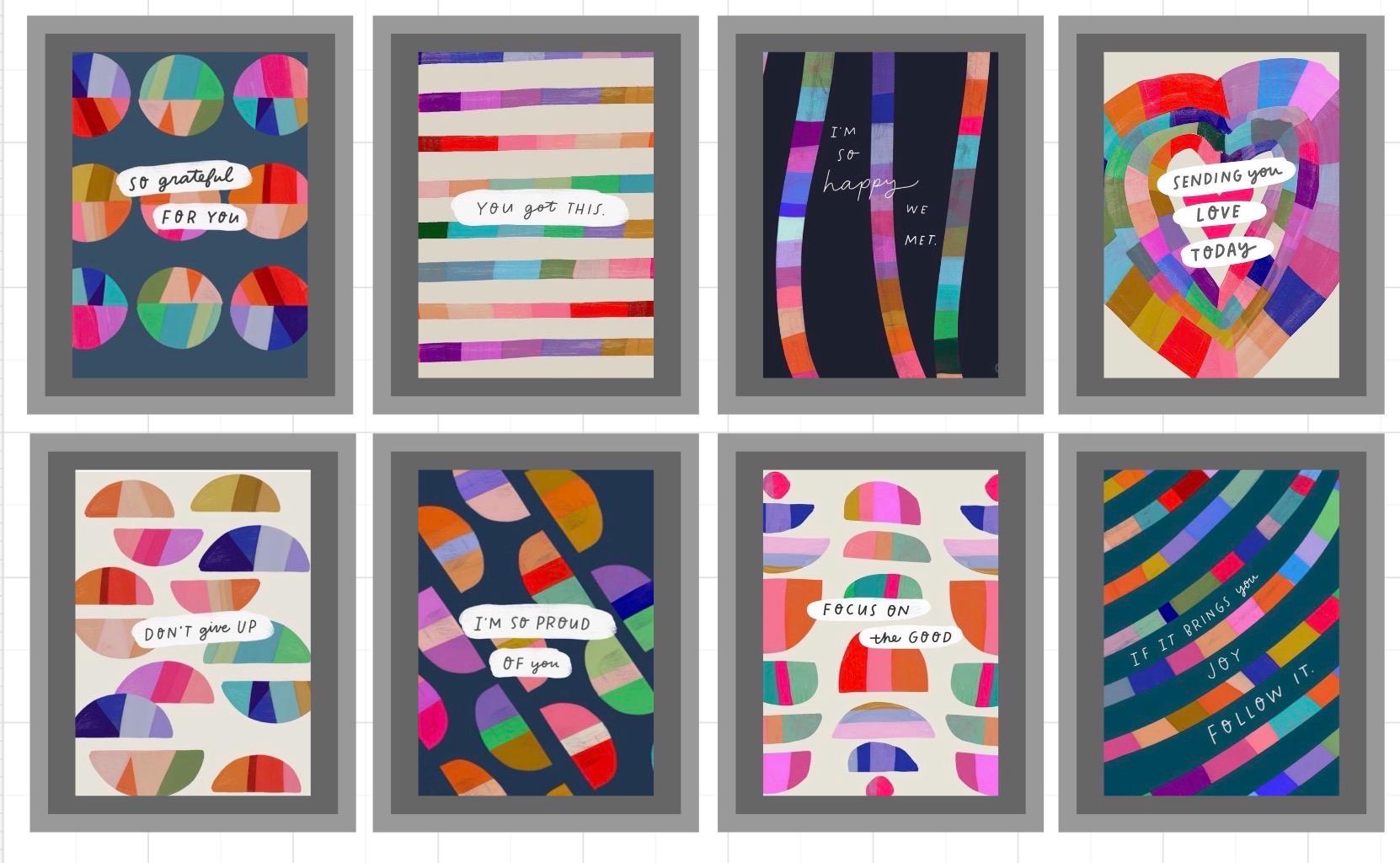 Assorted “SPLASH OF COLOR” Note Cards - Etsy
