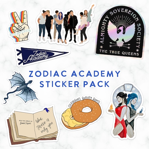Zodiac Academy Sticker Pack Bookish Stickers Licensed - Etsy