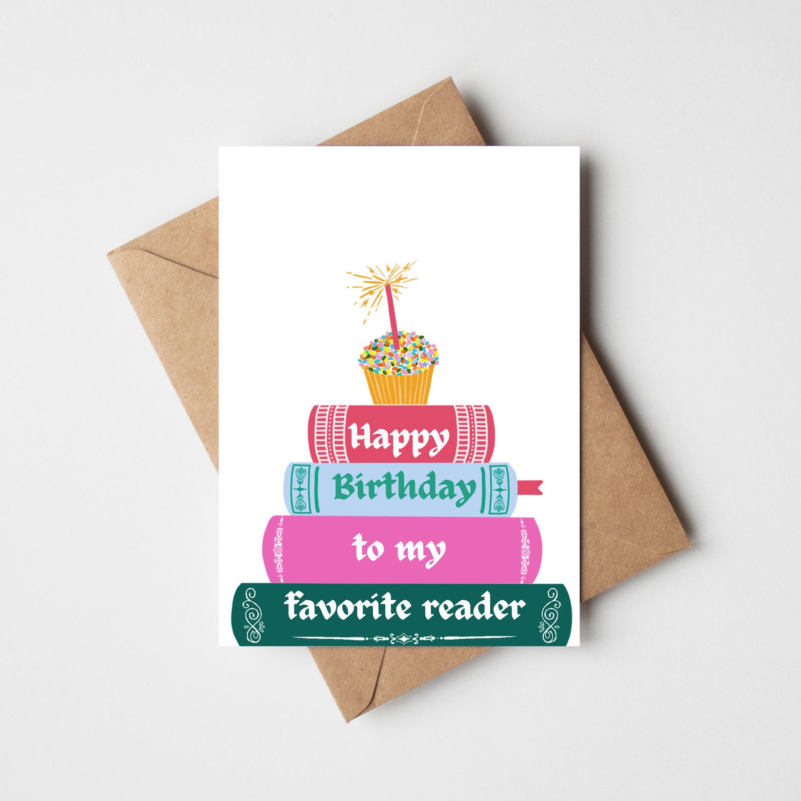 Happy Birthday to My Favorite Reader Card Just Because Card - Etsy