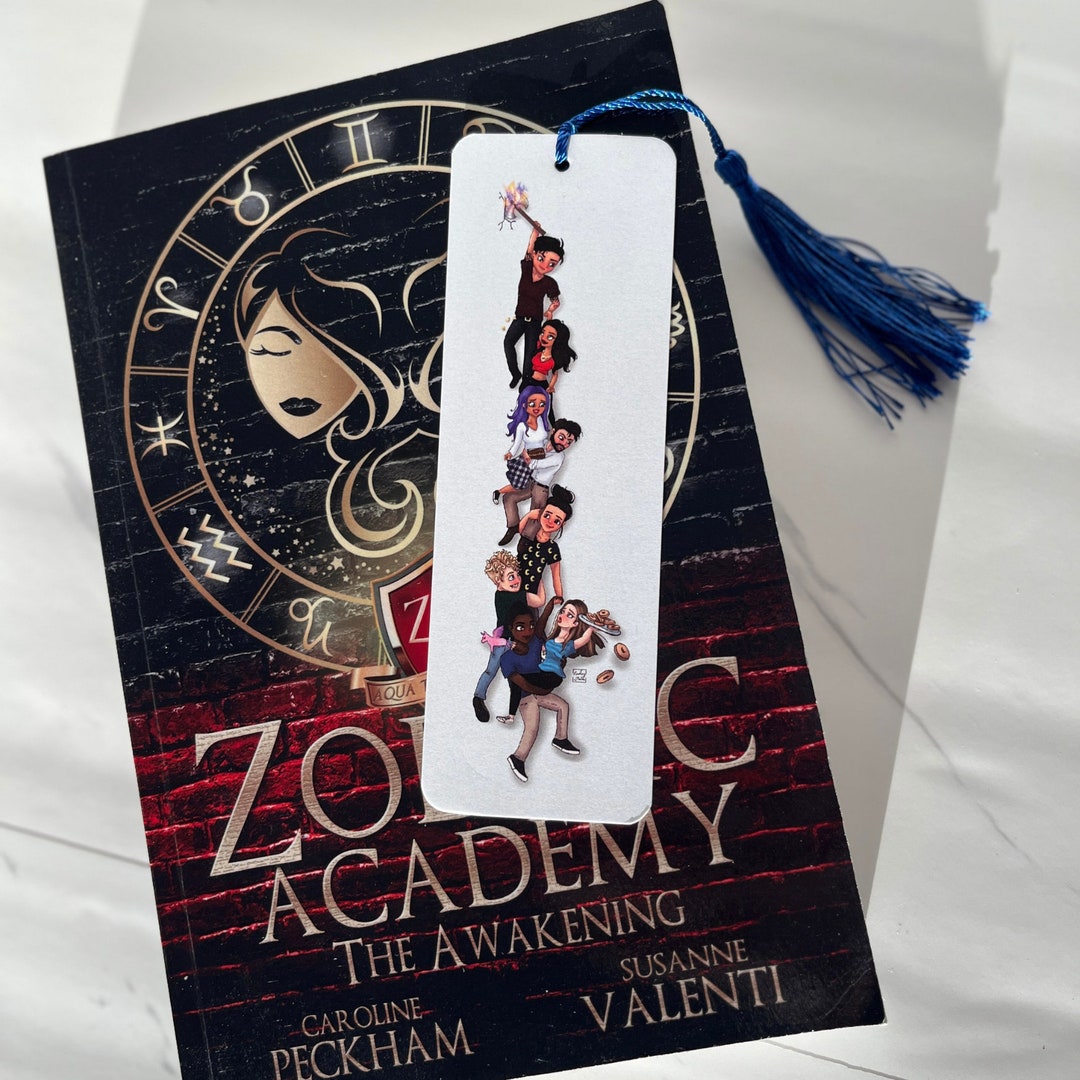 Zodiac Academy Gang Cartoon Bookmark | Licensed Merch Bookmark ...