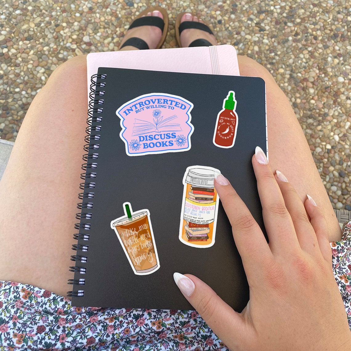 Iced Coffee and Spicy Books Sticker Bookish Merch Book - Etsy